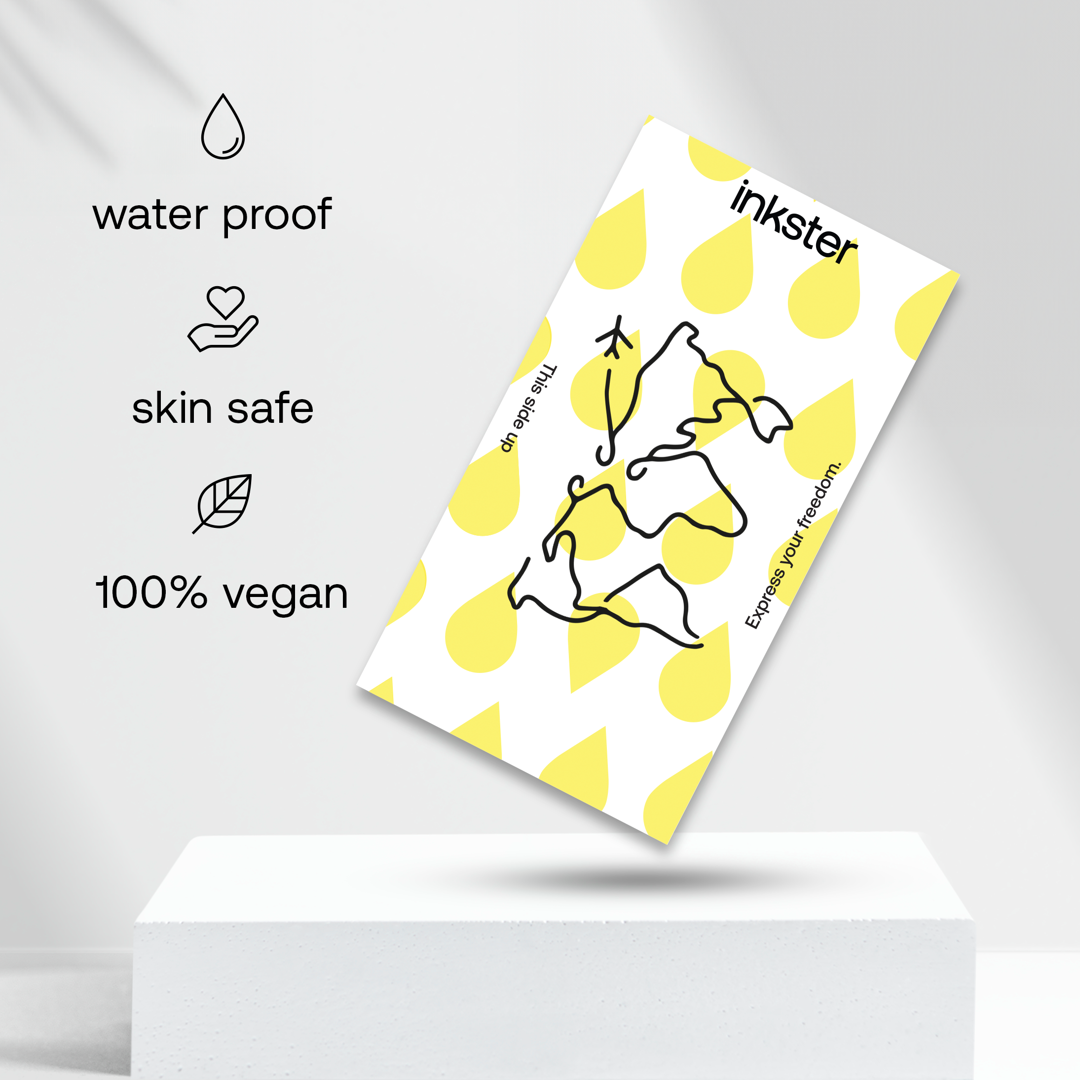 World Map - New Technology | Temporary Tattoo | inkster – Inkster