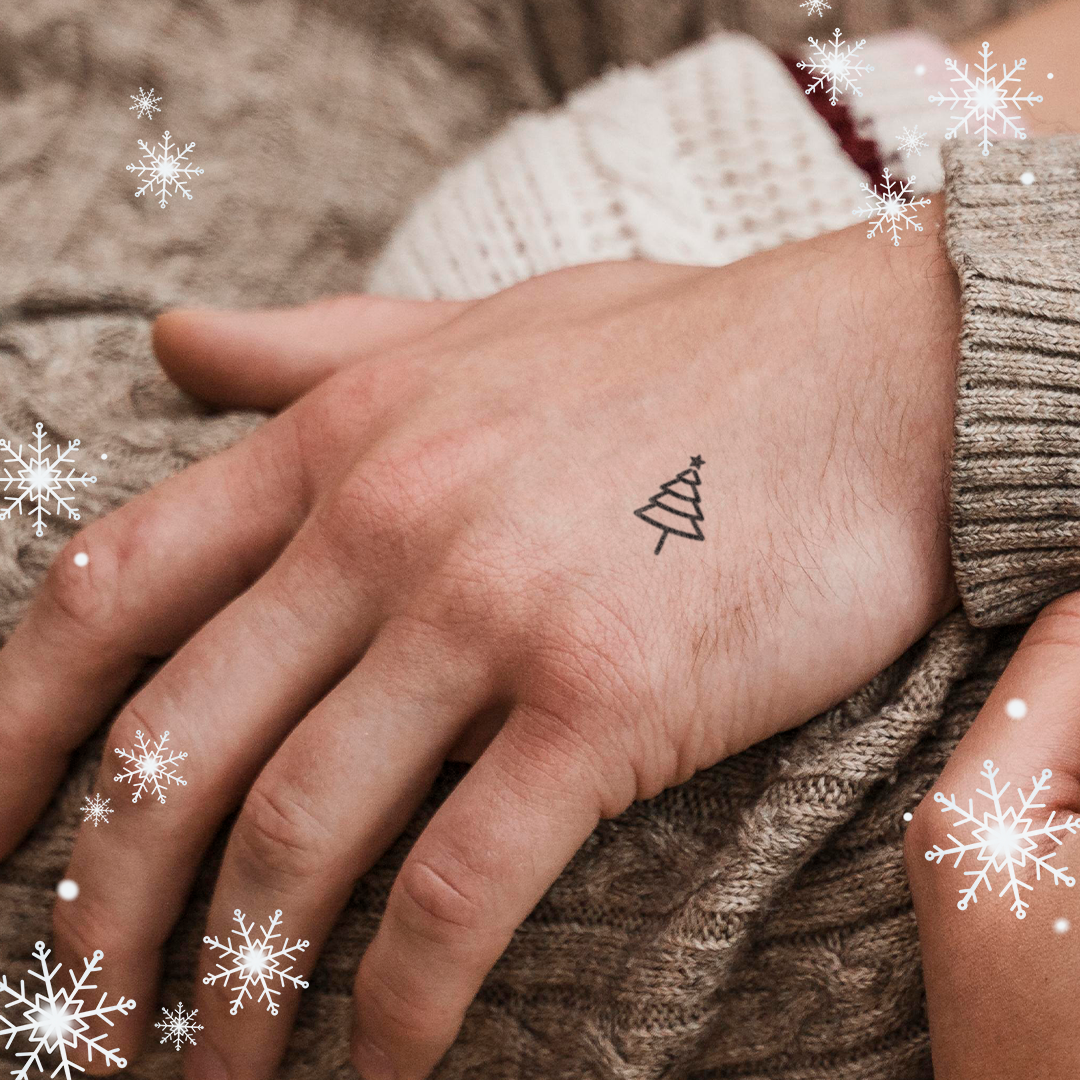 Mini Christmas Tree Tattoo | 2 Week Temporary Tattoo | inkster – Inkster