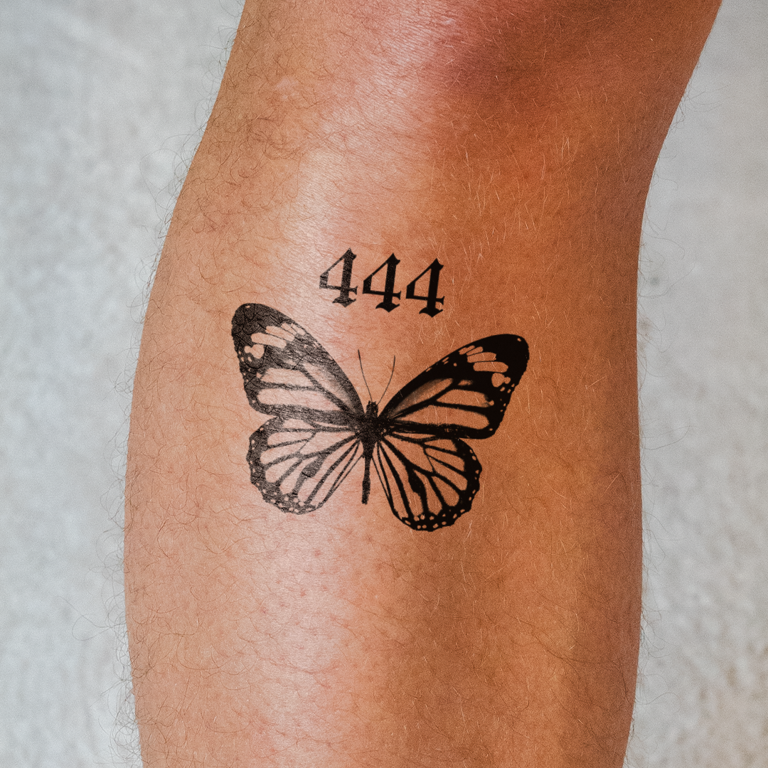 444 Transformation Tattoo | 2 week temporary tattoo | Inkster