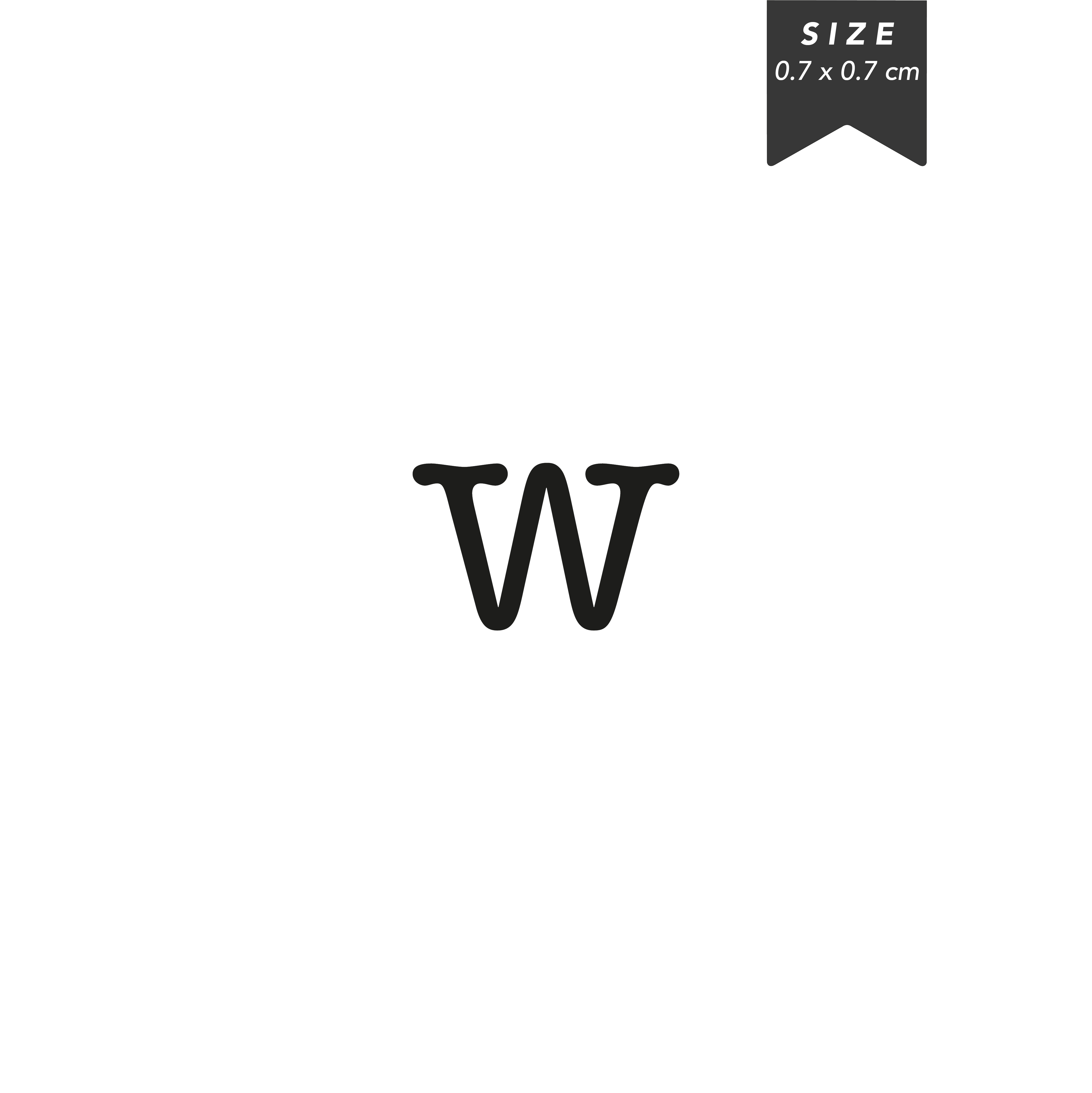 w - lowercase letter - new technology | Temporary Tattoo | inkster ...