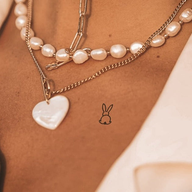 Bunny rear view | 2 Week Temporary Tattoo | inkster – Inkster