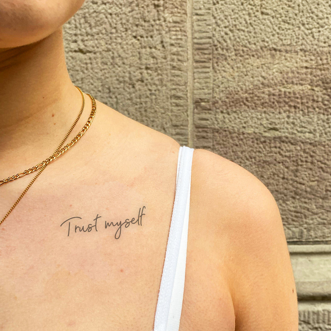 Trust myself lettering | 2 Week Temporary Tattoo | inkster – Inkster